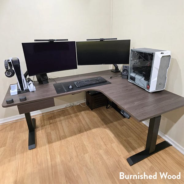 Electric Corner Standing Desk | L Shaped Sit Stand Desk