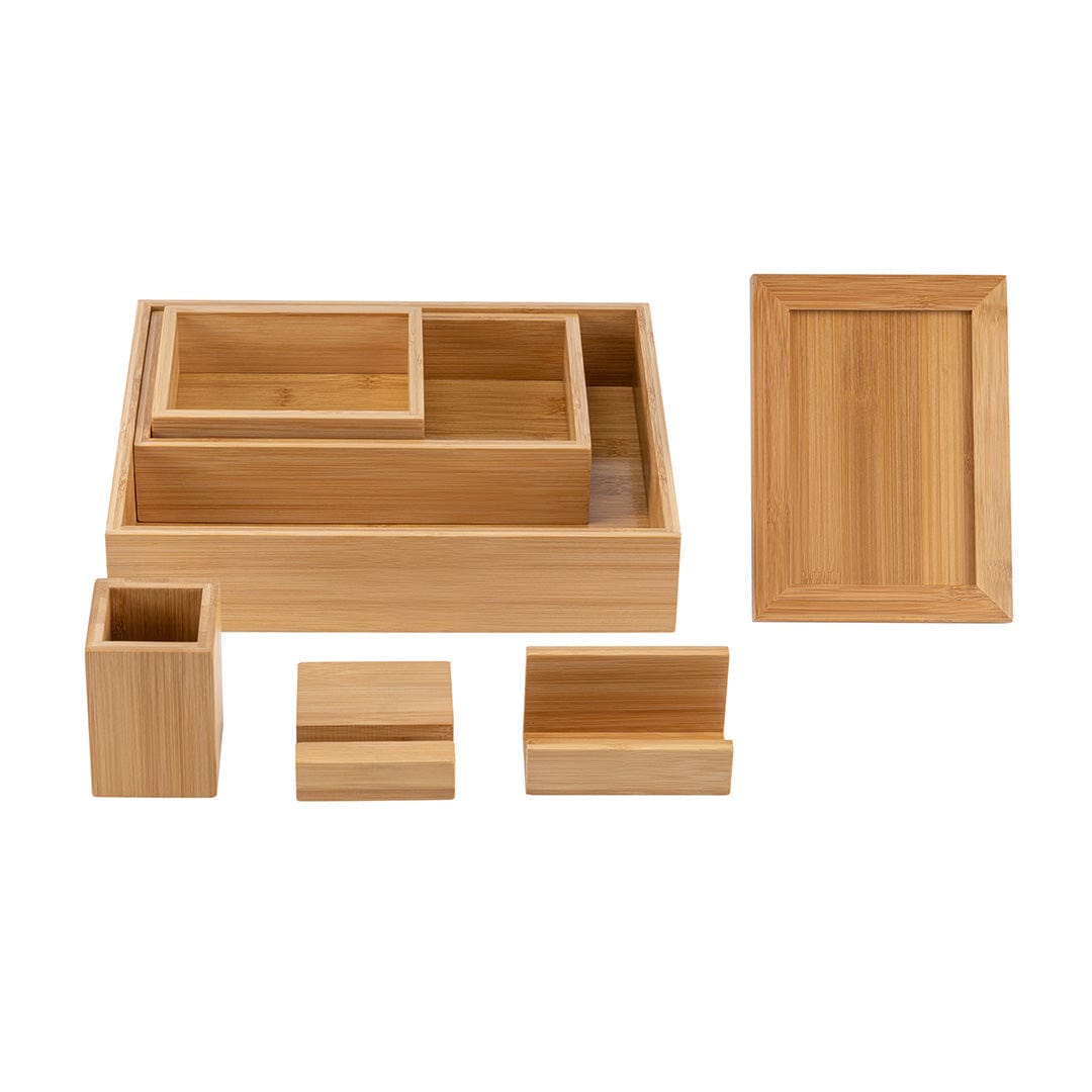 Desky Bamboo Organiser Set